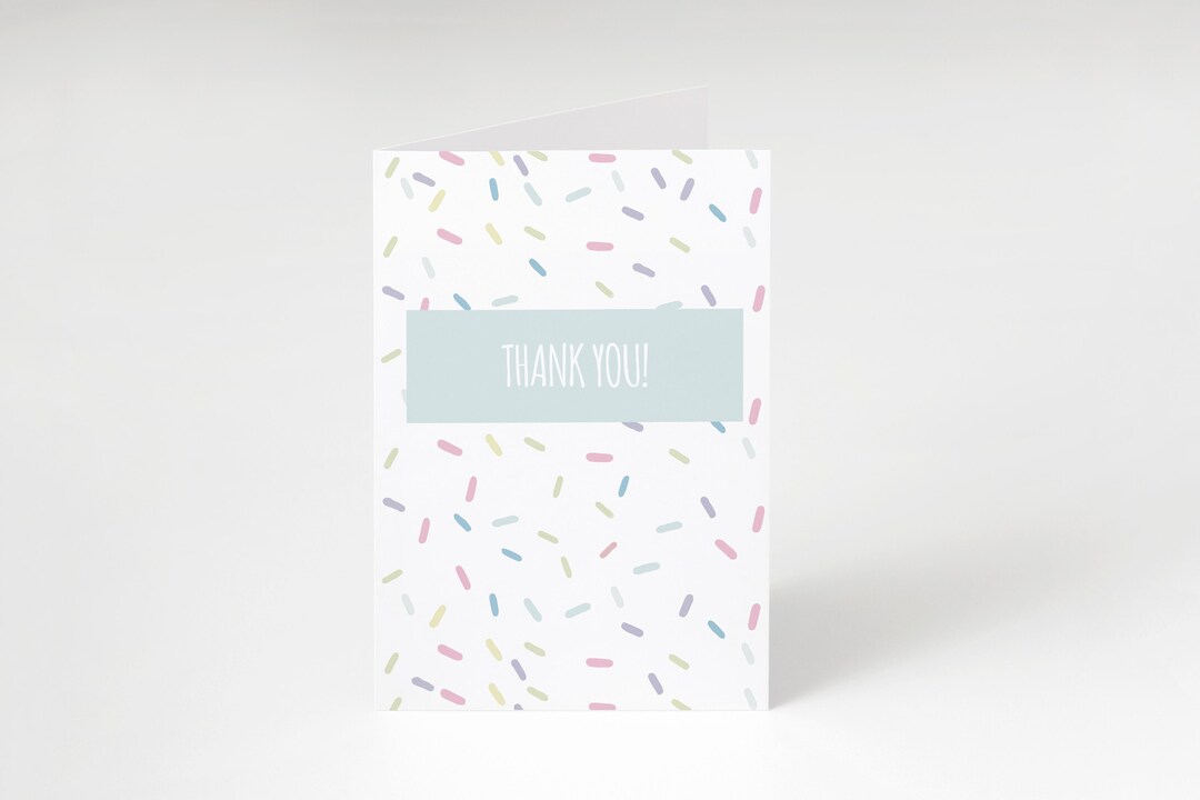 Sprinkle Thank You Card Template, Birthday Party (instant Download) - Etsy