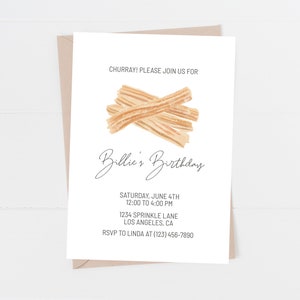 Churro Birthday Invitation Template, Churro Invite, Instant Download ...