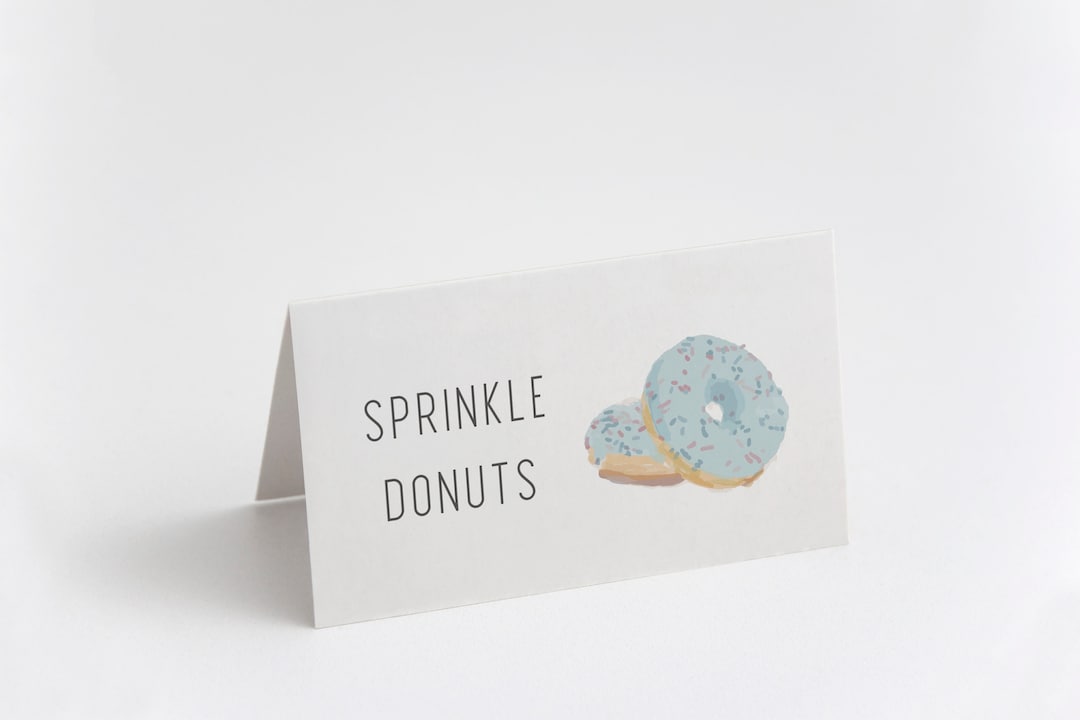 Donut Food Tent Template, Donut Party Food Labels, Editable Food Tents ...