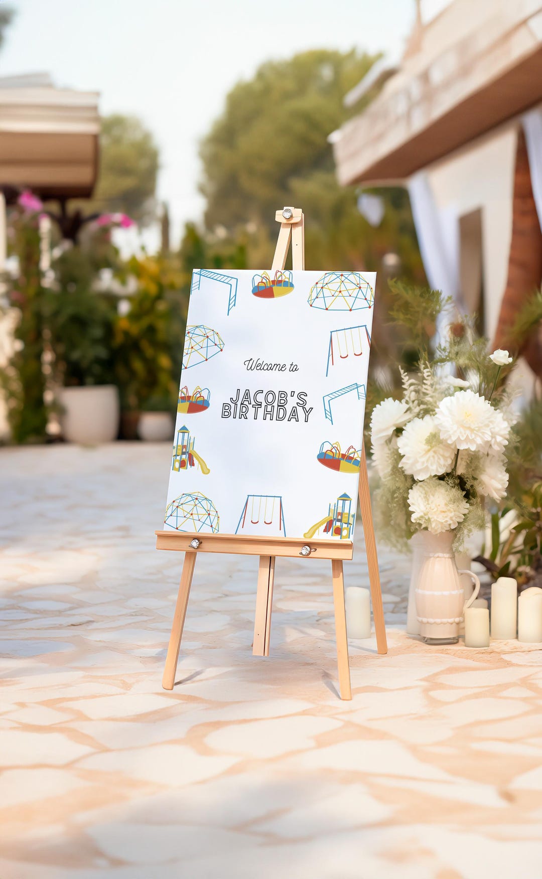 Playground Welcome Sign Template, Playground Poster, Party Decorations ...