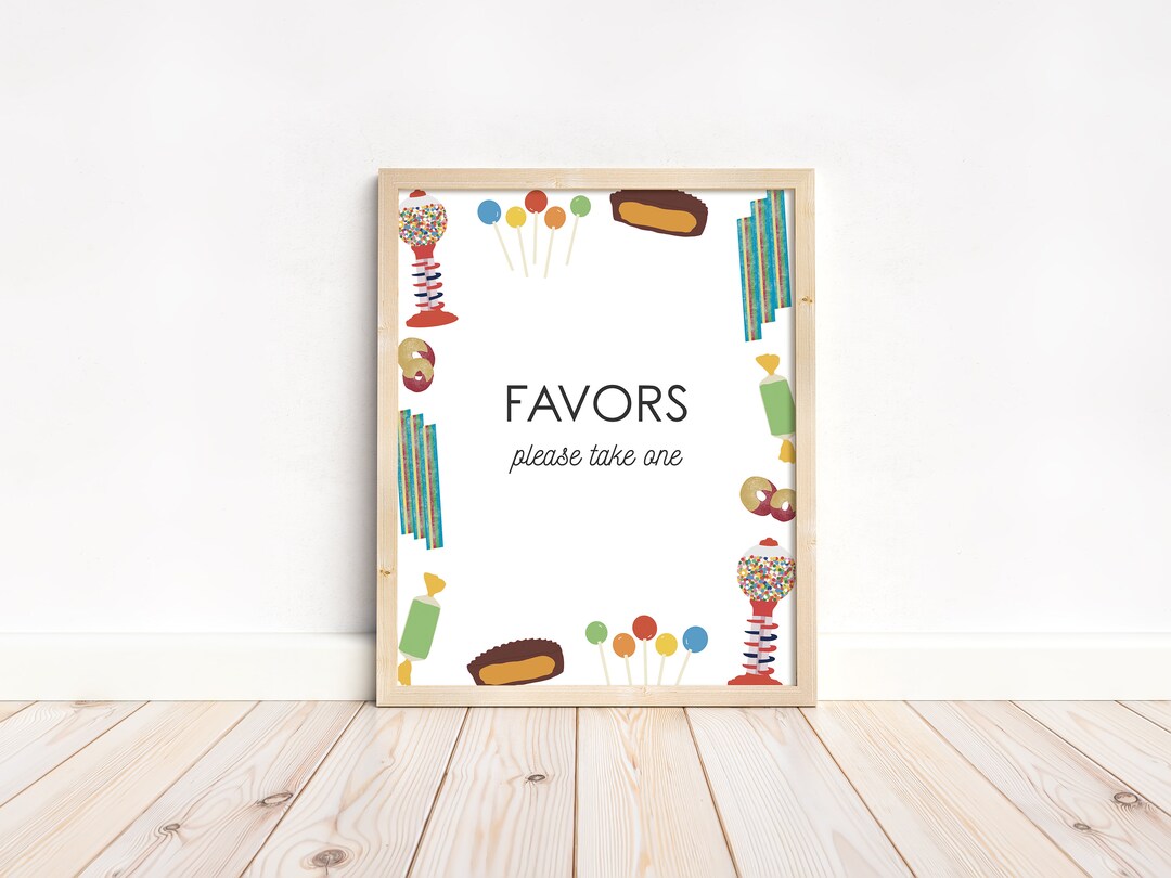 Candy Sign Template, Birthday Party Decor (instant Download) - Etsy