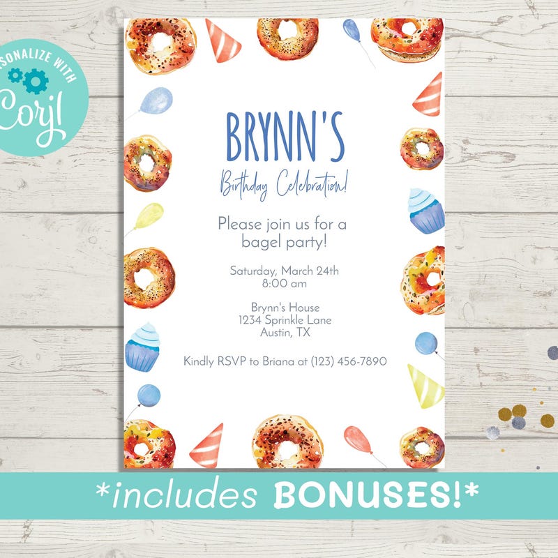 Bagel Themed Birthday - Etsy