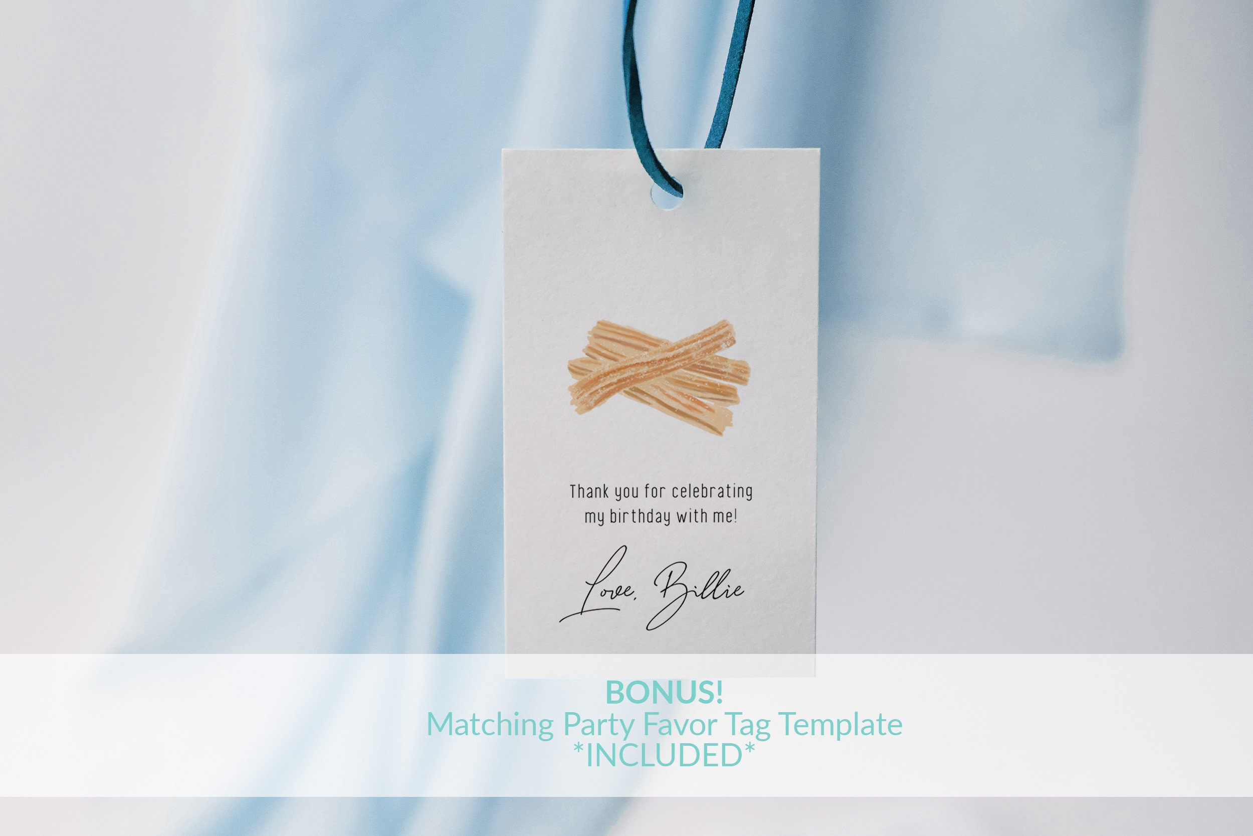 Churro Birthday Invitation Template, Churro Invite, Instant Download ...