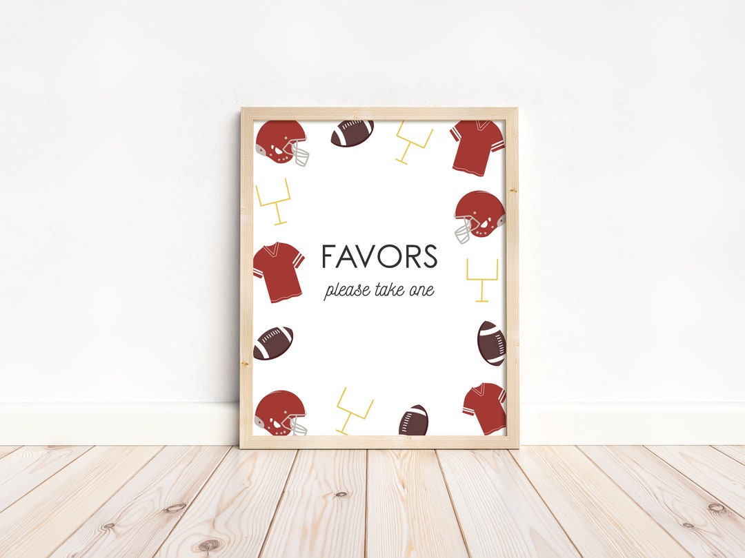 Editable Football Party Sign Template (digital Download) - Etsy