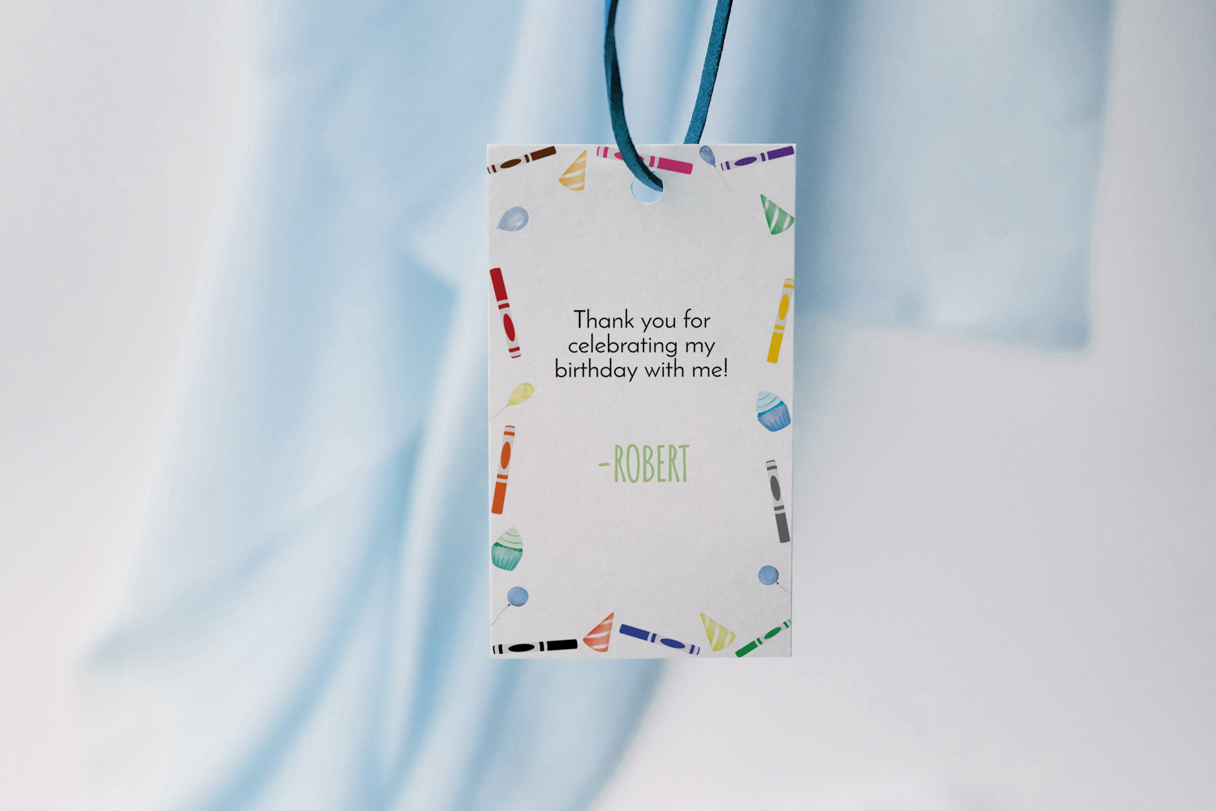 Marker Party Favor Tag Template, Birthday Party Favor Tags, Birthday ...