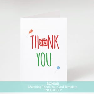 ABC Blocks Theme Invitation Template, Editable Birthday Party Invite ...