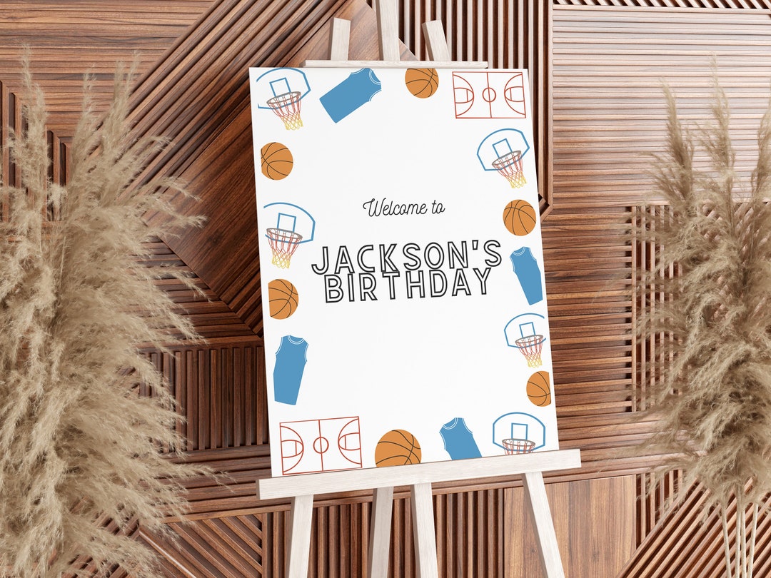 Basketball Welcome Sign Template, Basketball Poster, Basketball Party ...