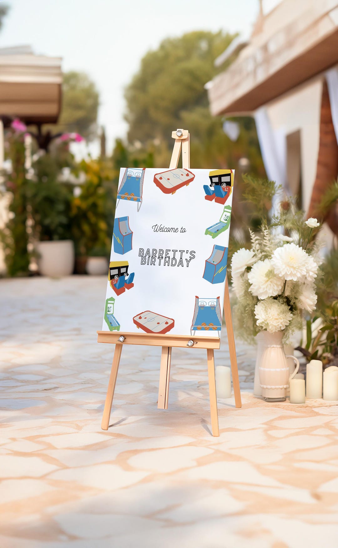 Arcade Welcome Sign Template, Arcade Poster, Party Decorations ...