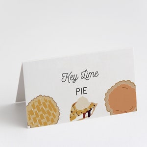 Pie Food Tent Template, Pie Birthday Party Food Labels, Editable Food ...