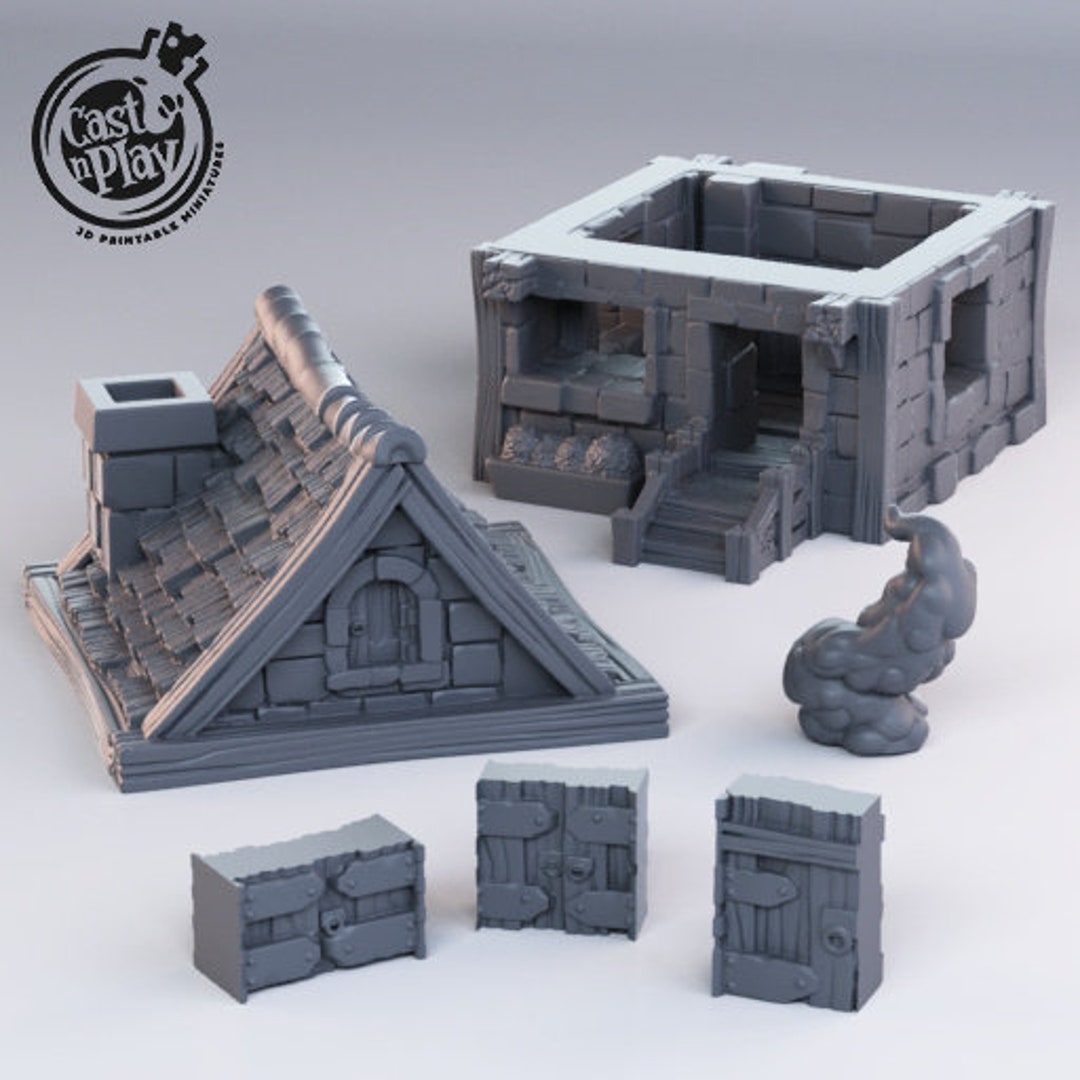 Castnplay RPG Tabletop Buildings Small Village House - Etsy