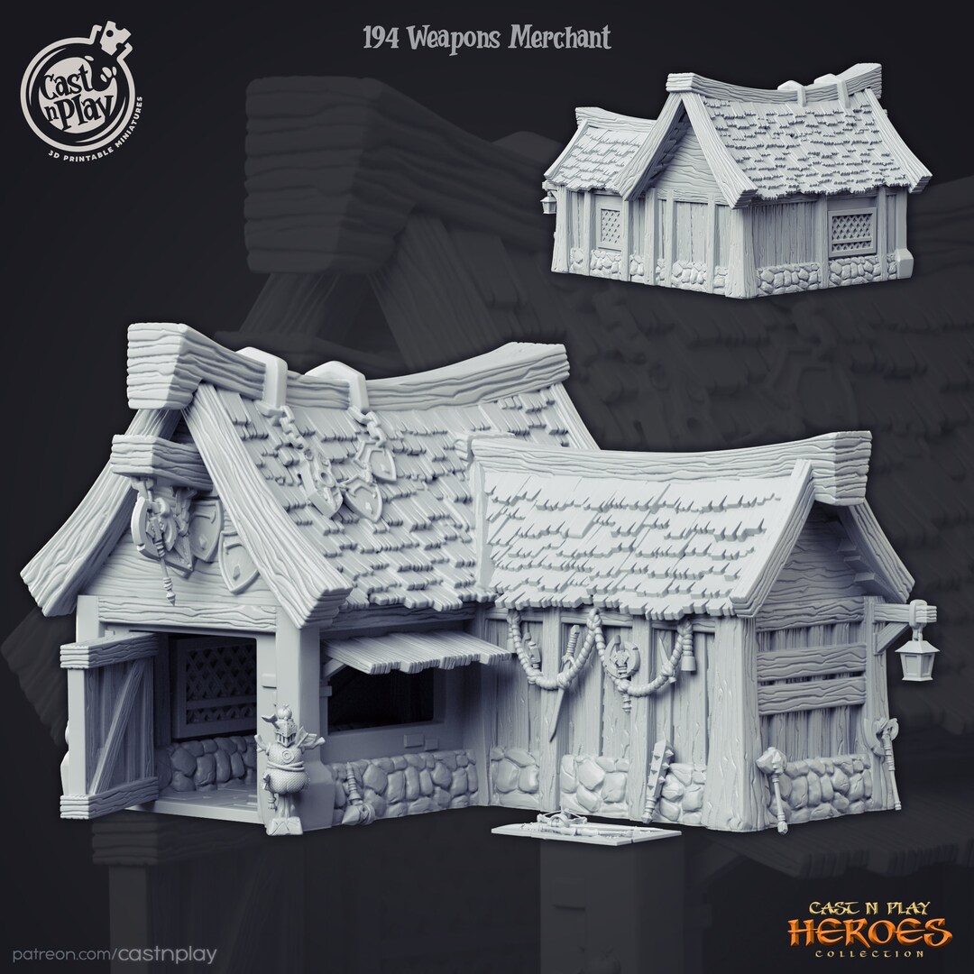 Castnplay RPG Tabletop Buildings Weapons Merchant - Etsy