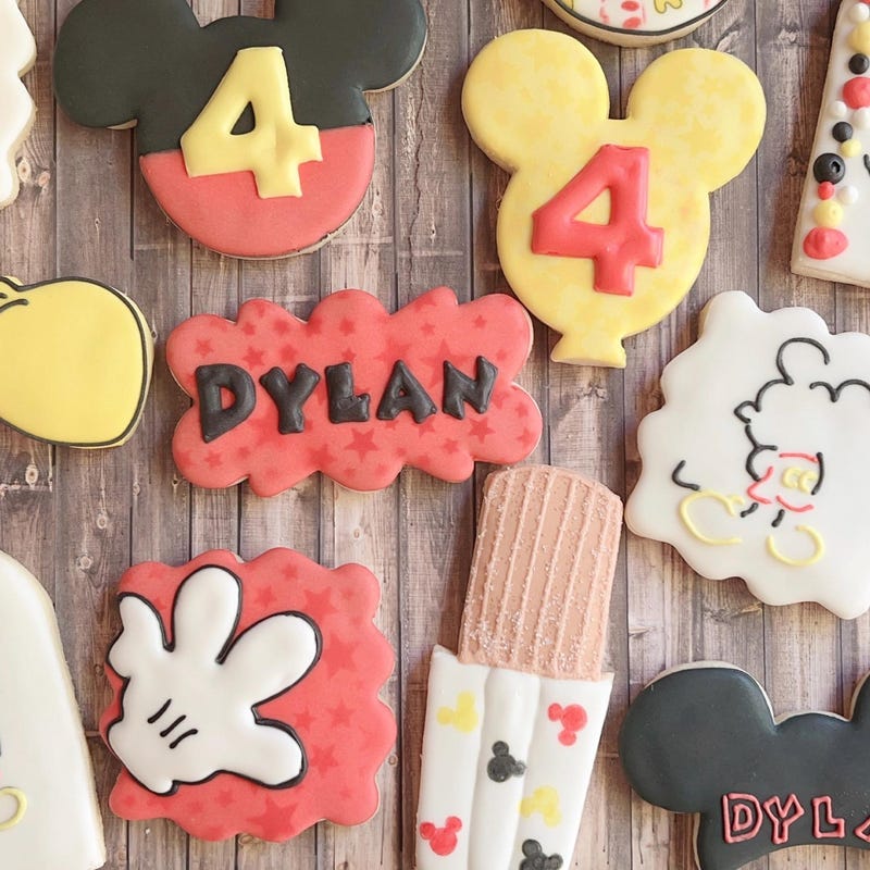 Mickey Mouse Cookies - Etsy