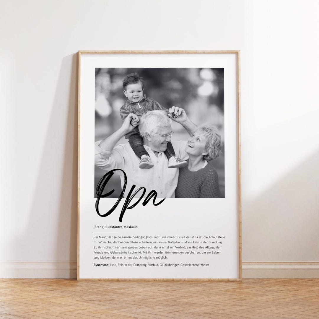 Personalized Grandpa Photo Collage Poster Template - Gift for Grandpa ...