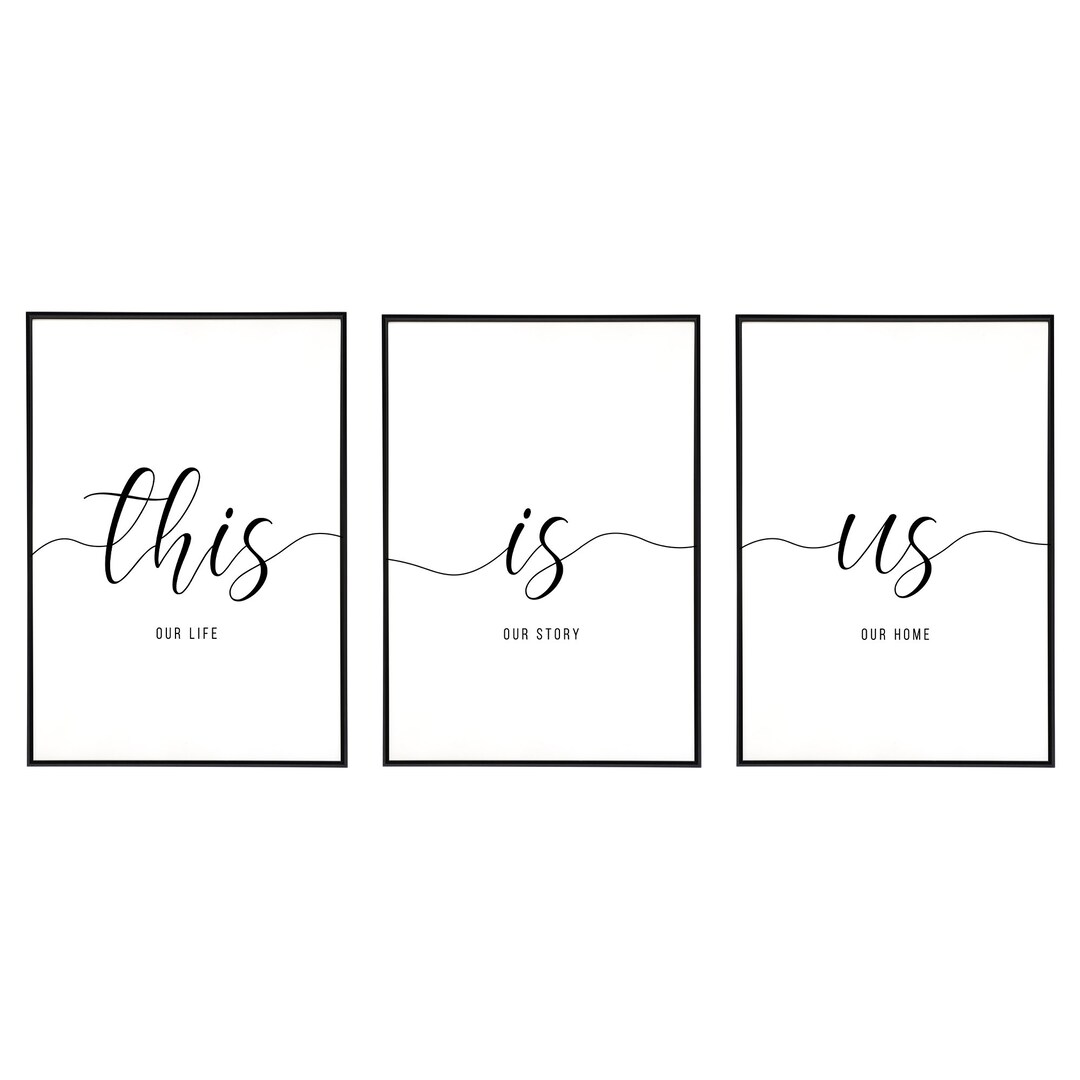 Poster Set Family this is Us Gift, Home, Set of 3, Decoration, Living ...