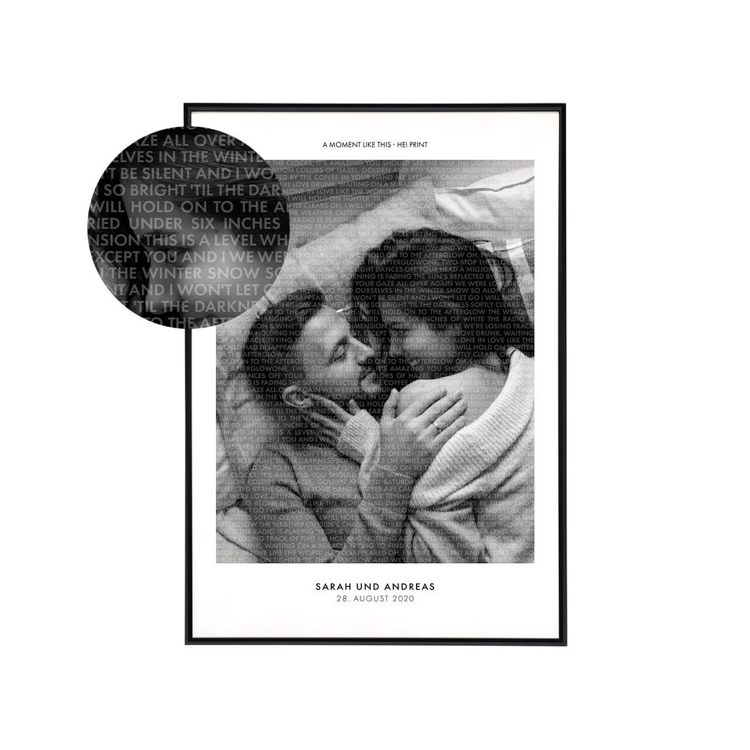 Personalized Song Poster With Lyrics of Your Favorite Song - Love ...