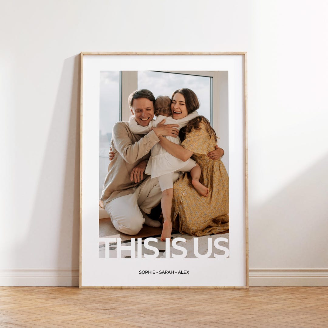 Family Poster "this is Us" With Names - Personalized Family Picture ...