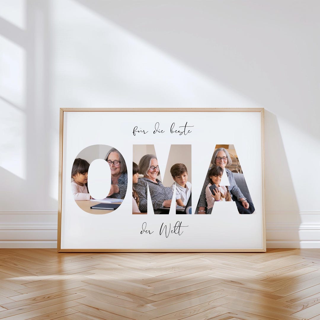 Photo Poster "grandma" Collage - Personalized Photo Collage for Your ...
