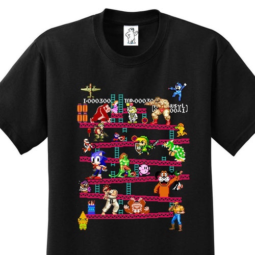 Classic Arcade Collage Funny Shirts men's Shirts Big | Etsy