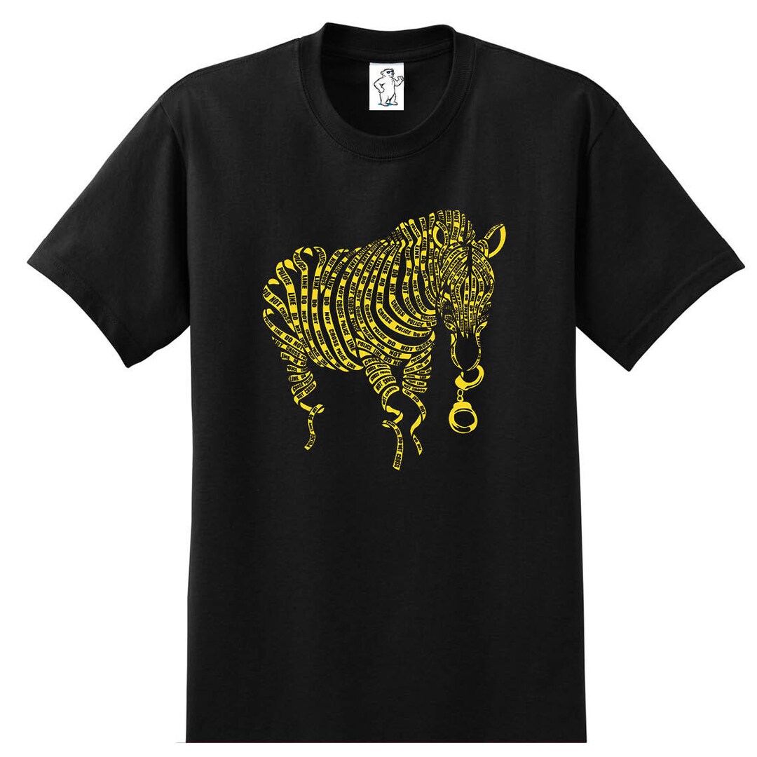 Police Tape Horse Calligram Shirts Men's Shirts Big - Etsy