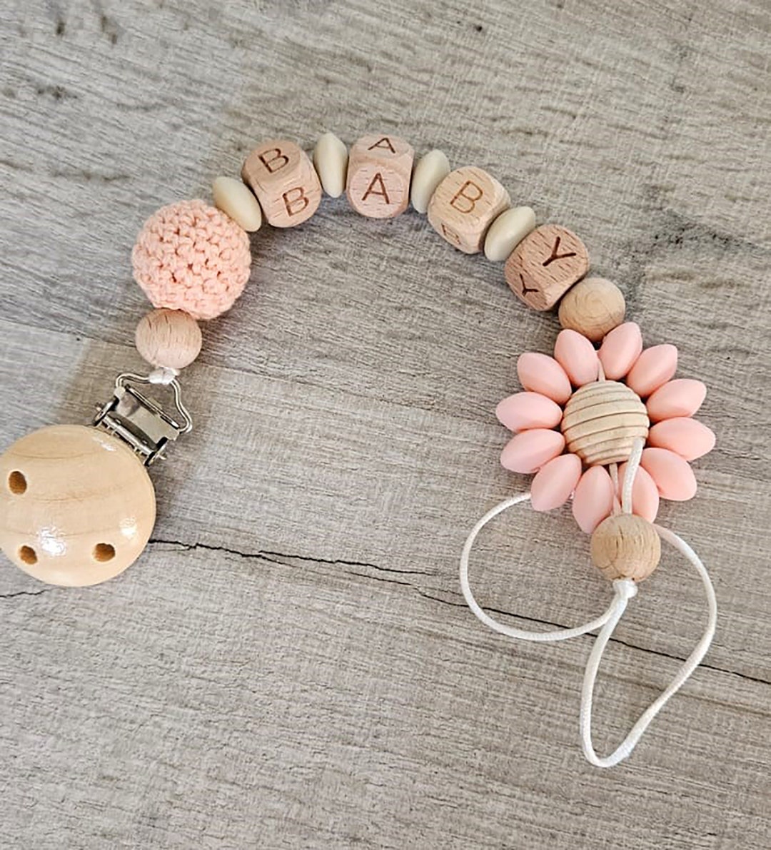 Custom Daisy Dummy Clip Personalised Dummy Chain Personalised Dummy ...