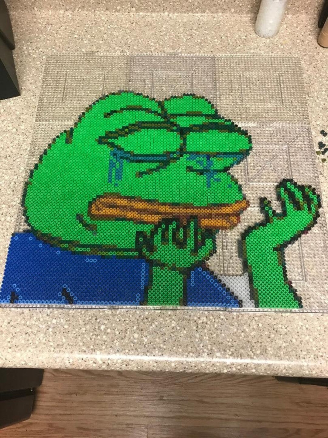 Pepe the Frog Pepehands Perler Art - Etsy