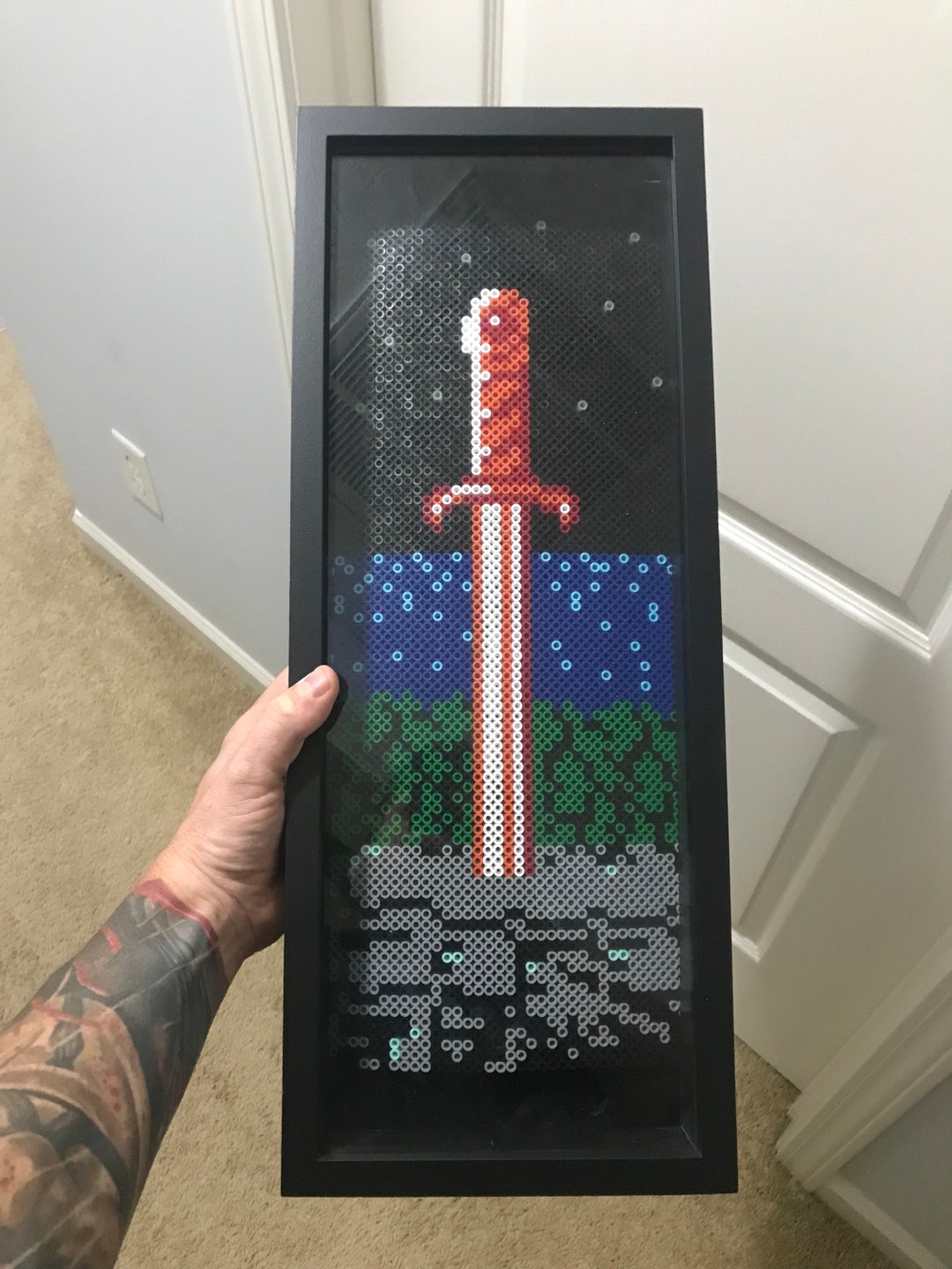 Legend of Zelda 2 Title Screen Shadowbox Perler - Etsy