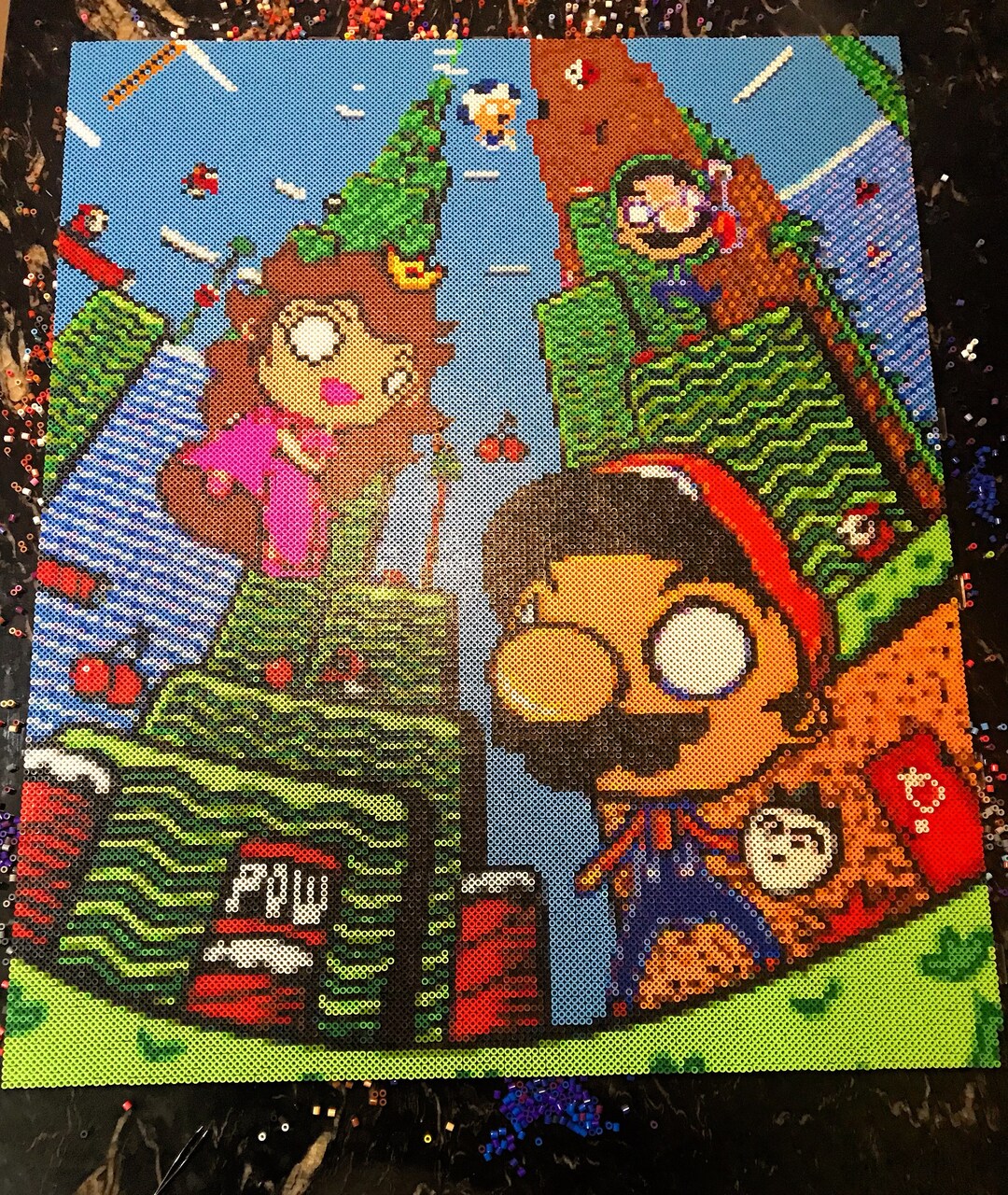 Mario 2 trippy Perler - Etsy