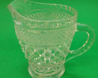 Anchor Hocking Wexford Style Diamond Pattern Pressed Clear Glass Small ...