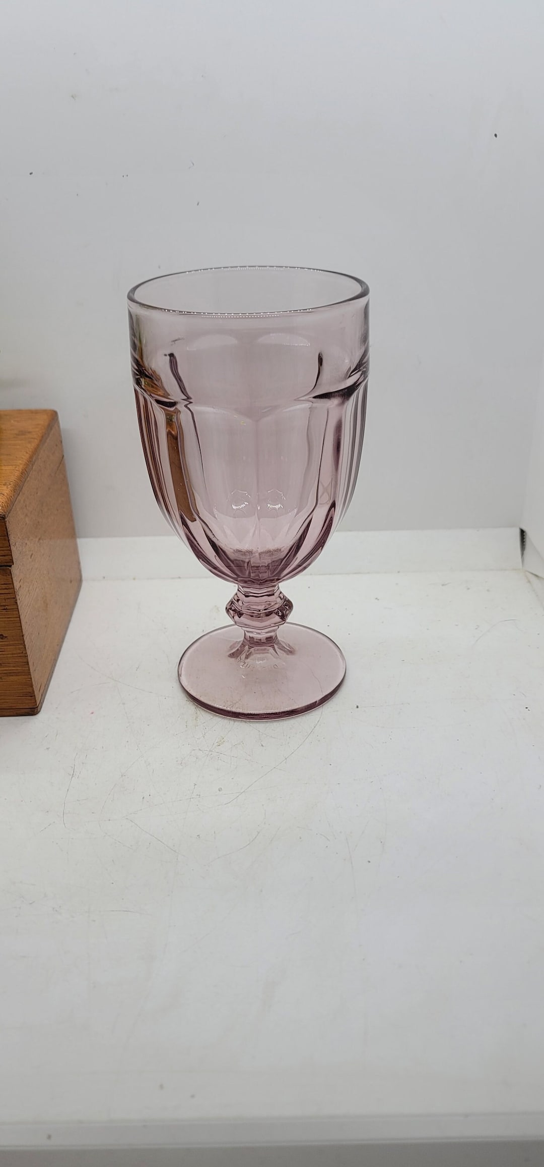 Set of Four Libbey Gibraltar Duratuff Light Plum Pink Water Goblets ...