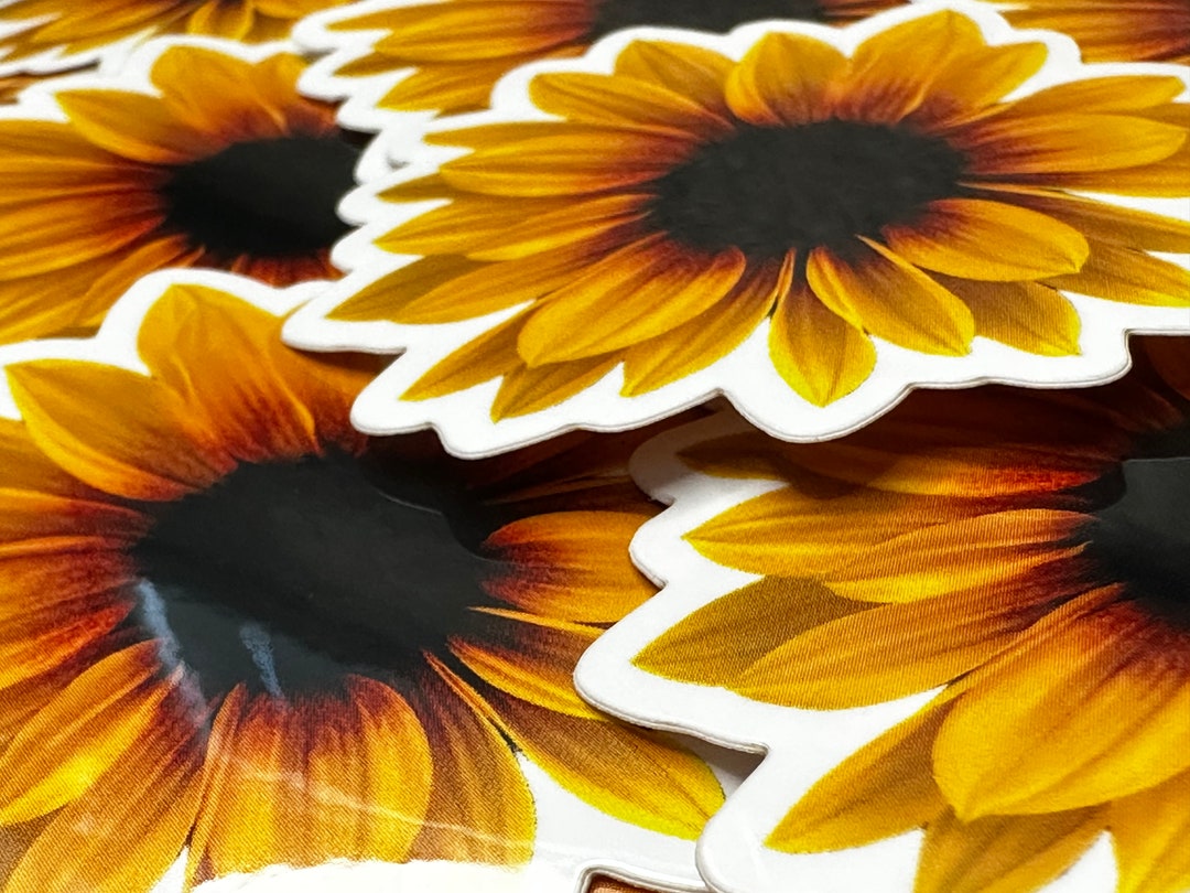 Sunflower Sticker, Flower Sticker - Etsy