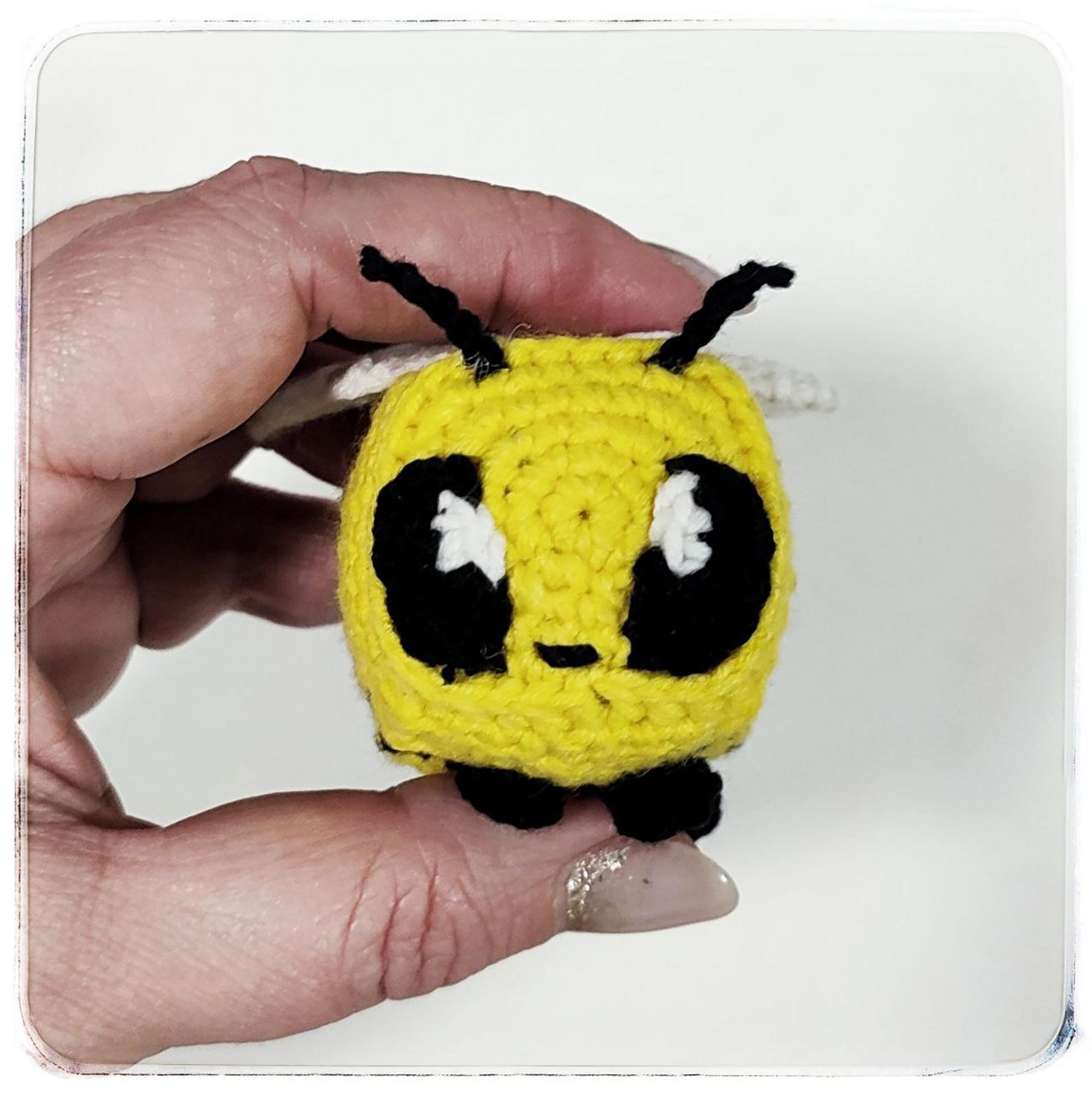Cube Bee Crochet Pattern. Crochet Bee Pattern. Minecraft Bee Crochet ...