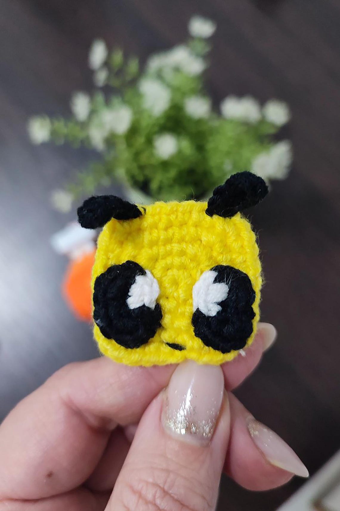 Cube Bee Crochet Pattern. Crochet Bee Pattern. Minecraft Bee Crochet ...