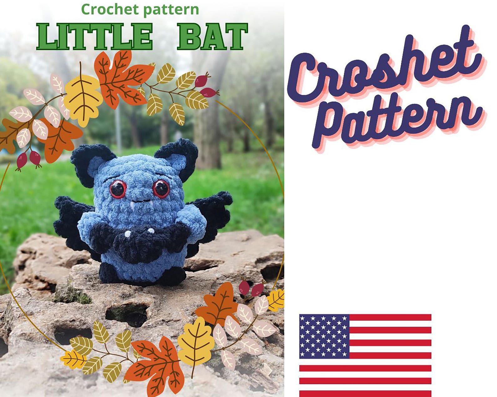 Little Bat Crochet Pattern. Cute Bat Crochet Pattern - Etsy