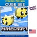 Cube Bee Crochet Pattern. Crochet Bee Pattern. Minecraft Bee Crochet ...