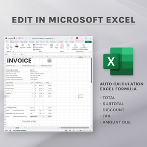 Professional Invoice Template | Editable Word & Excel Format ...