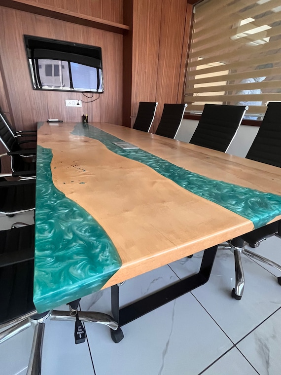 Custom Turquoise Epoxy Conference Table Epoxy River Table - Etsy UK