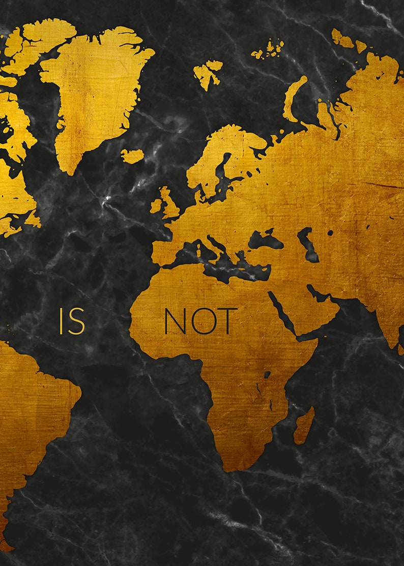 World Map the World is Not Enough 3 Poster Set - Etsy