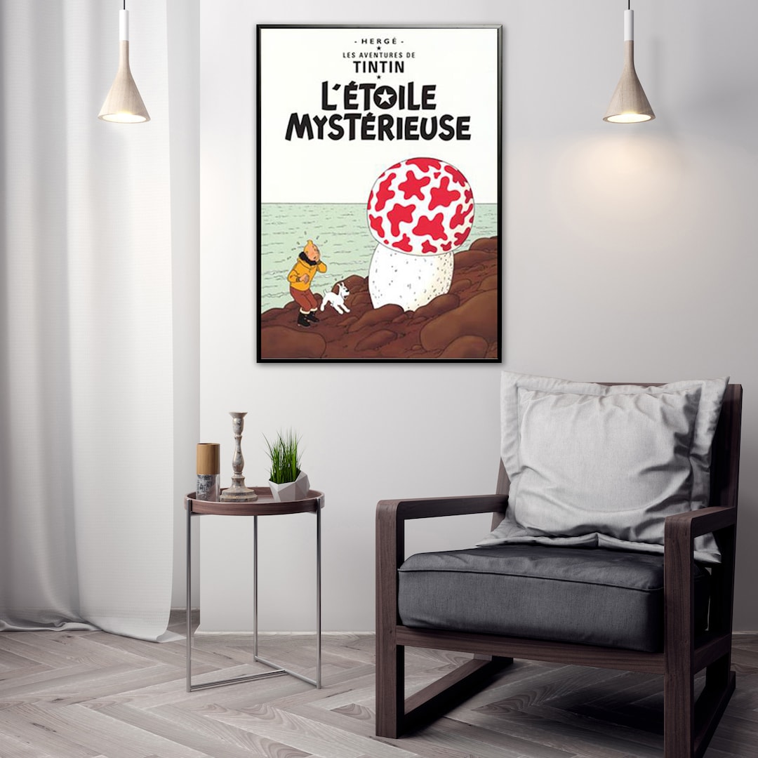 Original Tintin Poster the Shooting Star 50x70 Cm Modern Artwork Poster ...