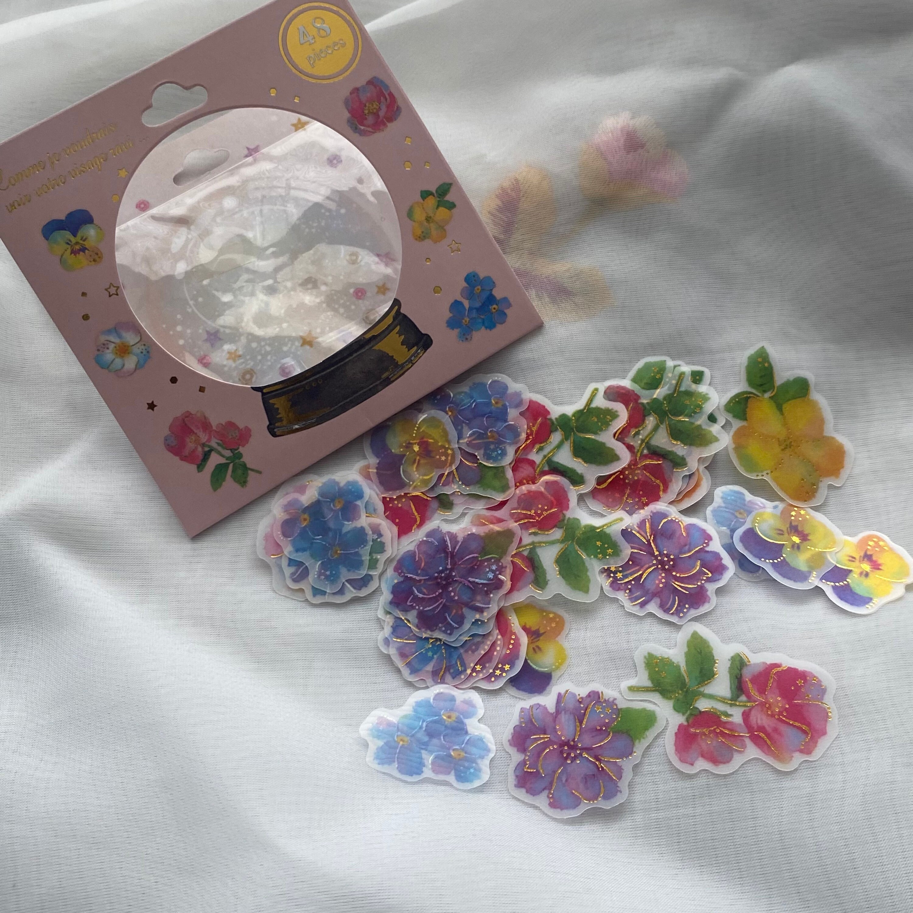 Transparent Stickers Journaling Kawaii Bujo - Etsy