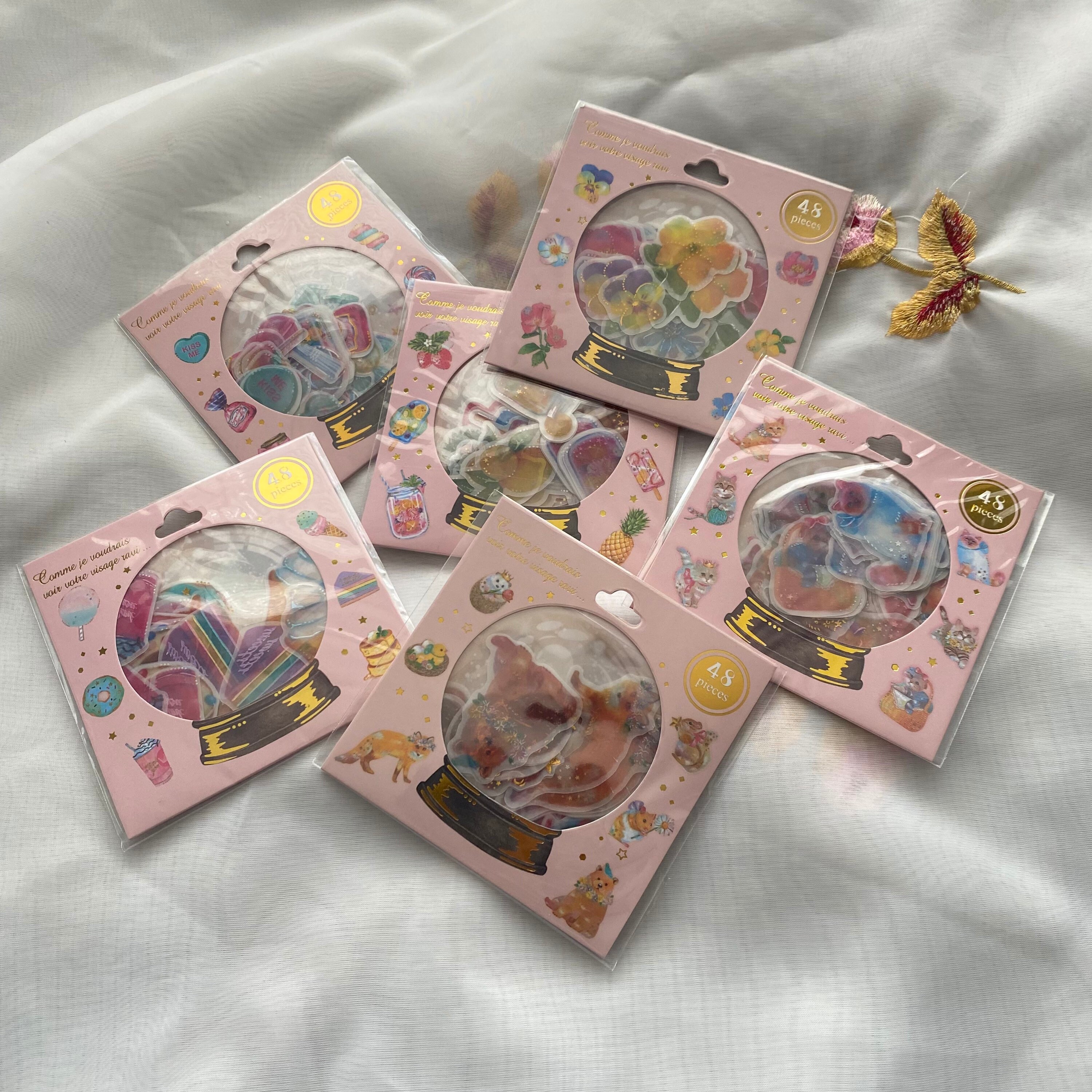 Transparent Stickers Journaling Kawaii Bujo - Etsy