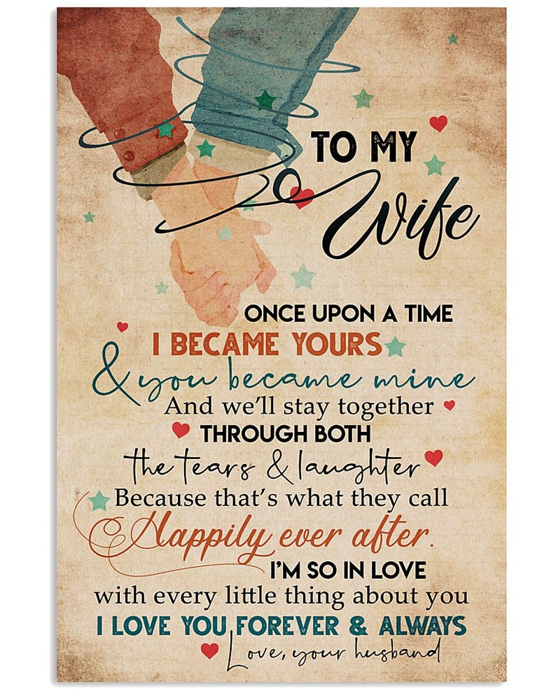 To My Wife I Love You Forever And Always Poster T From Etsy