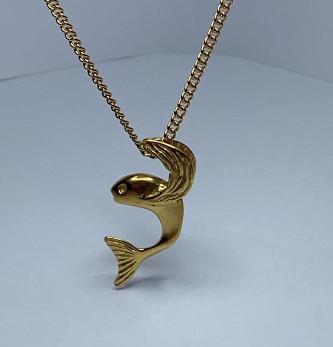 Rare - Beautiful Gold-plated Fish Pendant by Charles Jourdan - Etsy