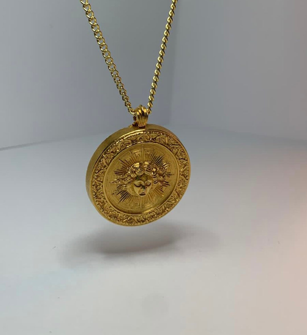 Original Medallion Pendant in Gold Plated - Etsy
