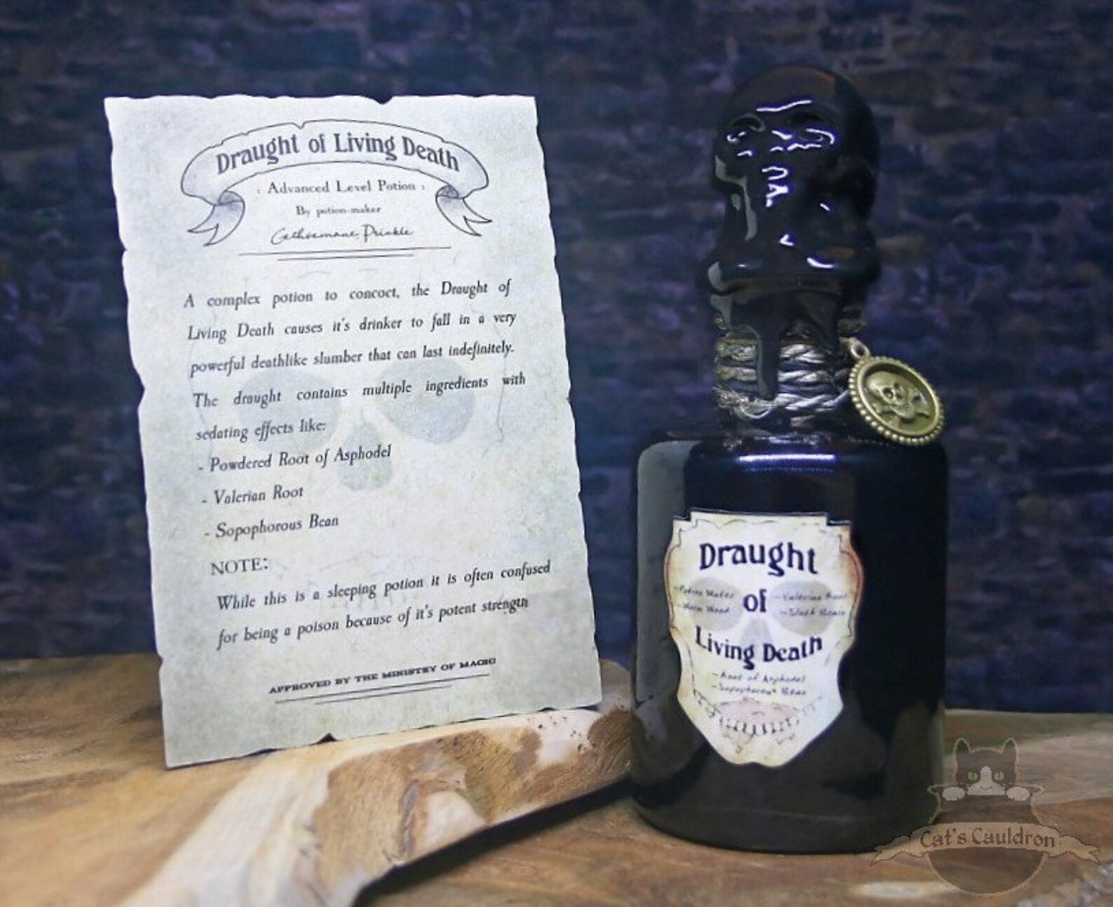 Draught of Living Death Potion Bottle Witch & Wizard Alchemy - Etsy