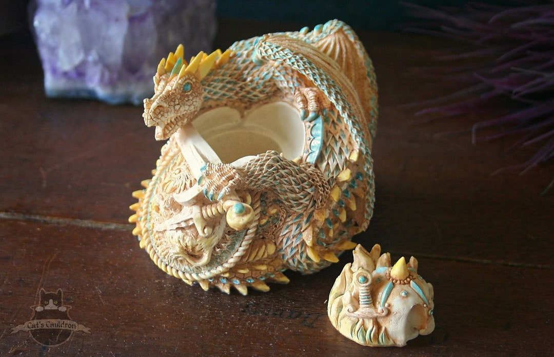 Dragon Trinket Box Fantasy Standbeeld Figuur Verborgen Sieraden ...