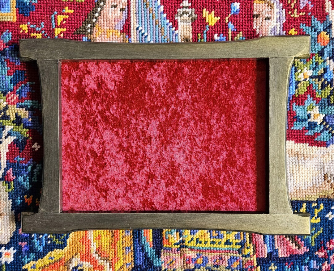 Pin Board Display Gold Brass Frame Red Velvet Fabric - Etsy