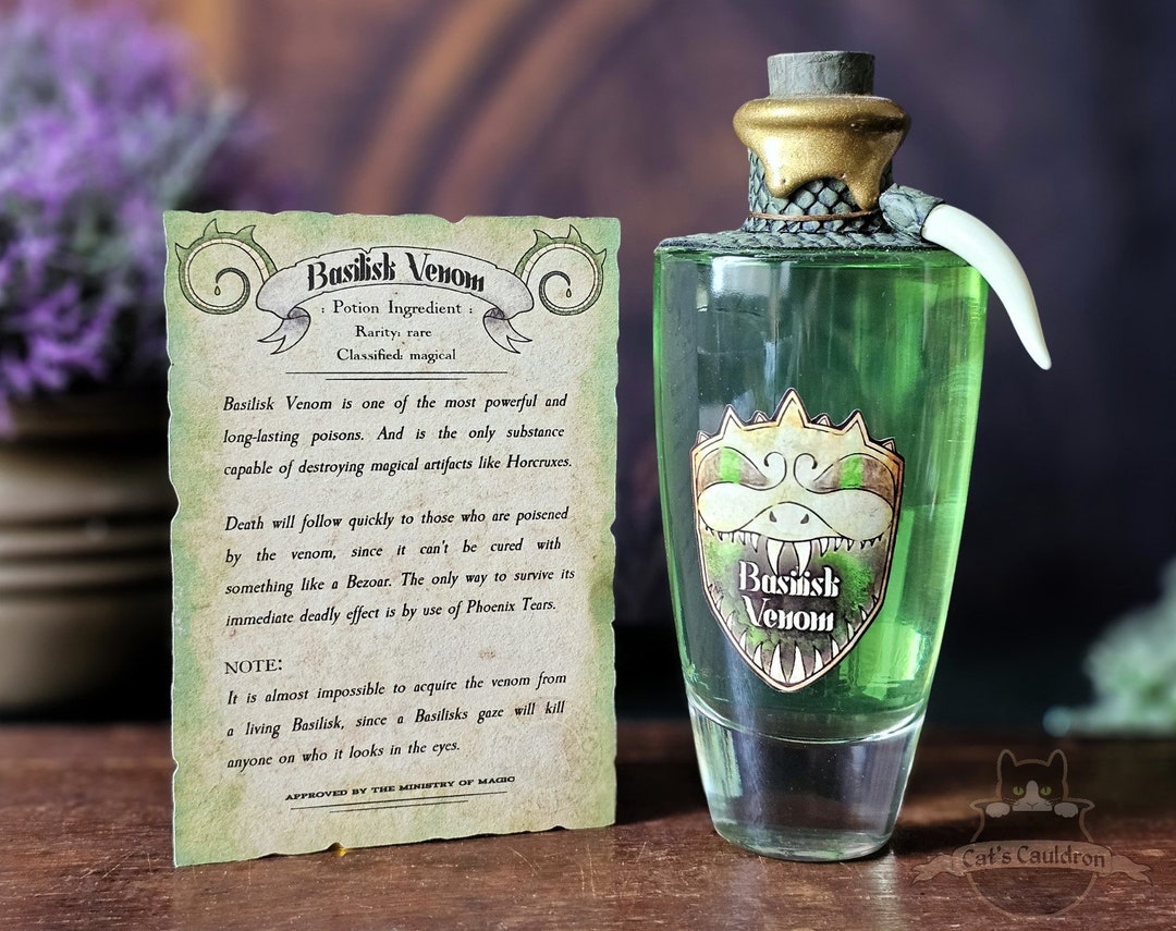 Basilisk Venom Potion Bottle Witch & Wizard Alchemy Glass - Etsy Australia