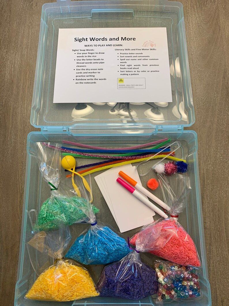 Sight Words Sensory Bin Sight Words Sensory Kit Snap Words Etsy Sight Words Sensory Bin Sight Words Sensory Kit Snap Words Etsy