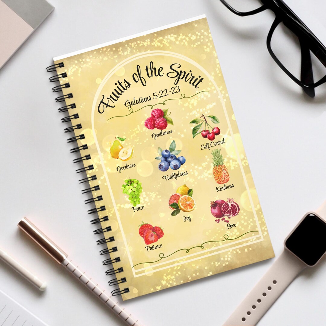 Fruit of the Spirit Spiral Journal, Scripture Inspired Notebook, Prayer ...