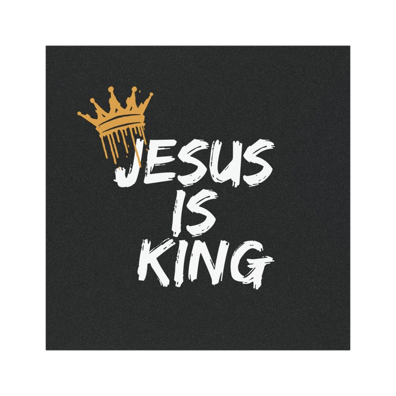 JESUS IS KING Car Magnets, Christian Jesus is King Design, Faith ...